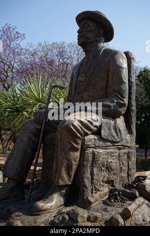 Monument to Hosea Kutako, Parliament Garden, in the background Christ ...