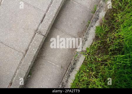 The system of drainage of melt water, rain streams and floods. Close up ...
