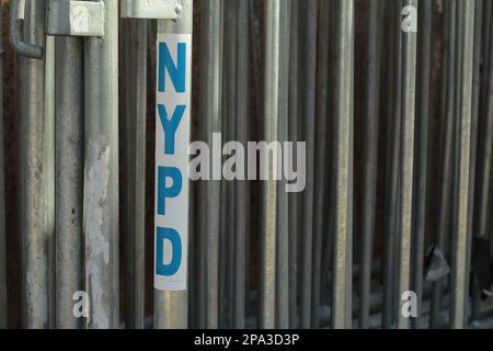 New York Police Department Barrier Truck Loaded with Barriers in Times ...