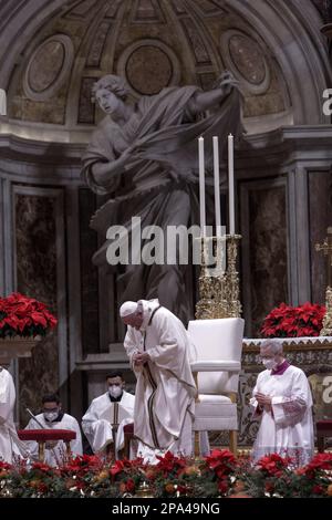 VATICAN CITY, VATICAN - DECEMBER 24: Pope Leo XIV the St. Peter's ...