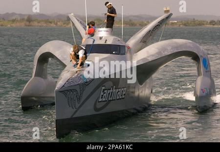 Earthrace speed boat Stock Photo - Alamy