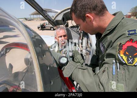 Capt. Michael Pickett, right, instructs Chris Benge, Oklahoma Speaker ...