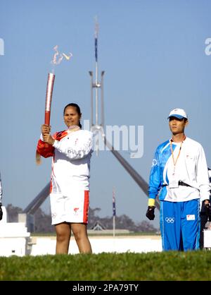 First torch bearer Tania Major, 2007 Young Australian of the Year ...