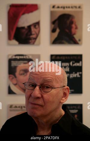 Artist George Lois poses at the New York Museum of Modern Art (MoMA) in ...