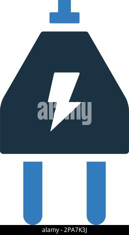 Electric 2 pin plug icon. Perfect use for print media, web, stock ...