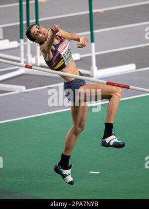 Daniela Stanciu of Romania competing in the women’s high jump final at ...