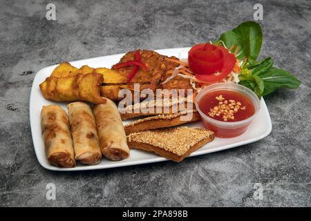 Selection of asian starters Stock Photo - Alamy