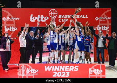 Kangoeroes Basket Mechelen celebrates after winning a basketball match ...