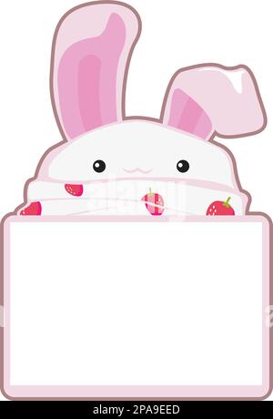 cute cartoon bunny rabbit with speech bubble in comic book style Stock ...