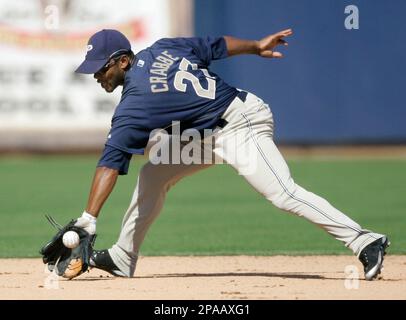 San Diego Padres Callix Crabbe in a spring training baseball game ...