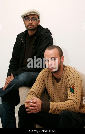 British band Mattafix, Marlon Roudette, left, and Preetesh Hirji pose ...