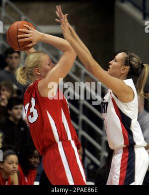 St. John's Tiina Sten, right, of Turku, Finland, goes for a loose ball ...