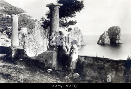1920 c. , Isle of CAPRI , Italy : The landscape from the MONTE DI ...