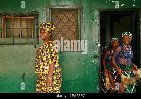Juli Endee, Liberian pop singer sings inside her studio in Monrovia ...