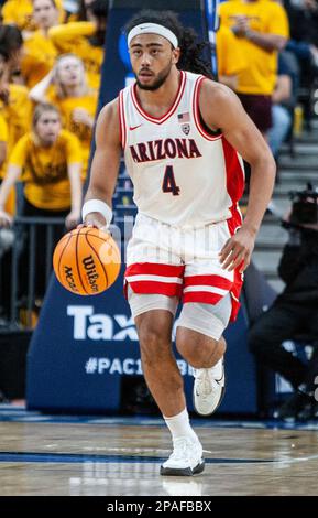 Arizona guard Kylan Boswell (4) during the first half of an NCAA ...