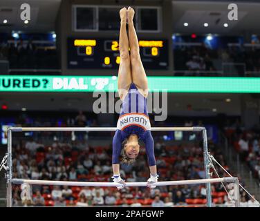 Auburn, AL, USA. 10th Mar, 2023. Auburn's Derrian Gobourne holds back ...