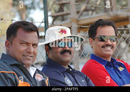 Indian cricket team chief selector Dilip Vengsarkar looks on at the ...