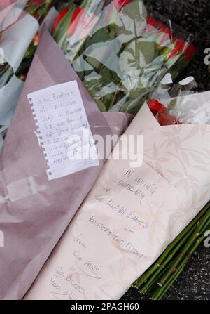 Tributes at Old Trafford in Manchester for the 60 Years Since The ...