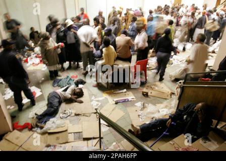This photo is from inside a homeless shelter in Cleveland, Ohio Stock ...