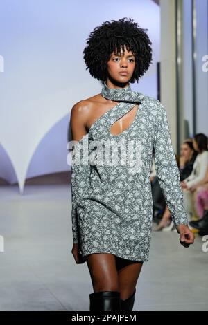 A model walks the runway at the Luís Carvalho Blossom Collection FW 24/ ...