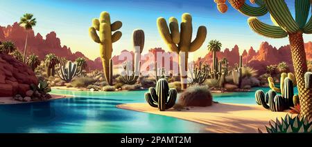 Cartoon wild west waterfall and water cascade with cascading liquid ...