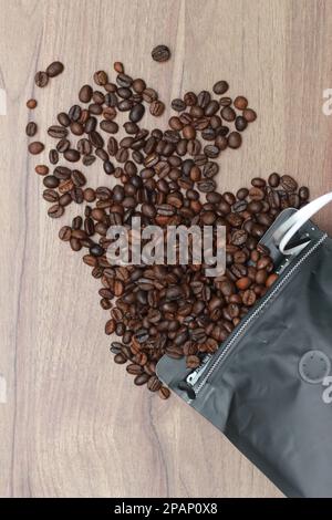 Detailed photo of coffee beans before being processed into a drink ...