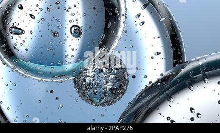 Water droplets like transparent cell division cells Abstract 3D ...