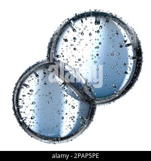 Water droplets like transparent cell division cells Abstract 3D ...