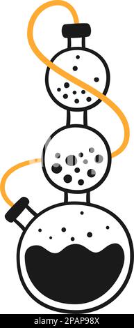 Acid chemical flask icon. Cartoon of Acid chemical flask vector icon ...