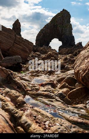 Sea arch at Crohy Head, near Maghery, County Donegal, Ireland Stock ...