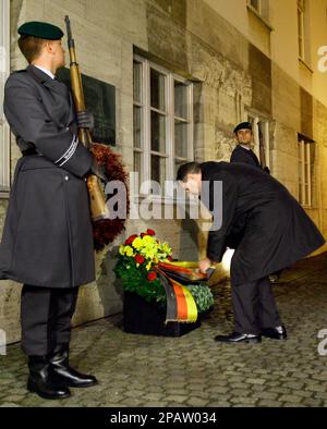 Memorial to German Colonel von Stauffenberg and the other participants ...