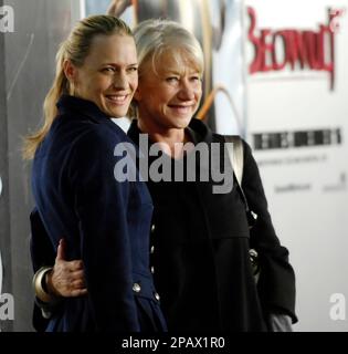 Robin Wright Penn and Helen Mirren attending the"Beowulf" Los Angeles ...