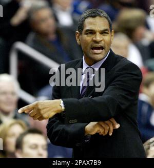 Philadelphia 76ers coach Maurice Cheeks talks with reporters following ...