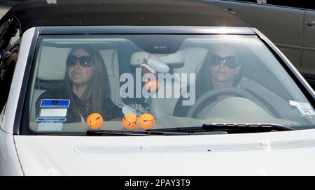 Britney Spears, right, and her assistant Alli Simms arrive at court for ...