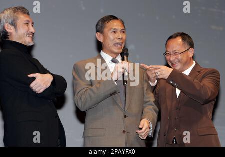 (From left) Hong Kong directors Alan Mak Siu-fai and Felix Chong Man ...