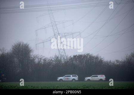 Grevenbroich, Germany. 12th Mar, 2023. An approximately 80-meter-high ...