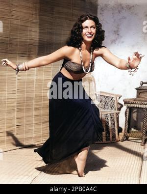 Hedy Lamarr in "White Cargo" (MGM, 1942) publicity photo - colorized Stock Photo - Alamy