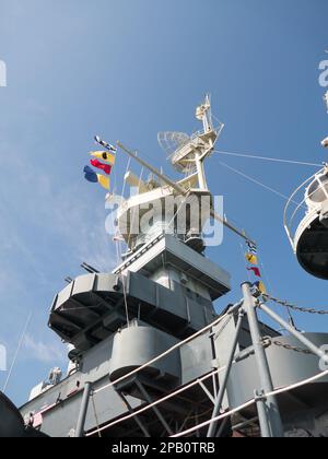 The main Bridge of the battleship USS North Carolina war memorial with ...