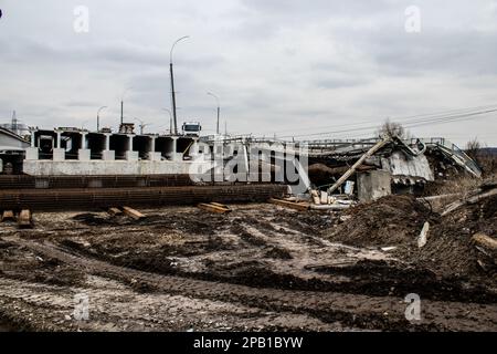 Restoration of the bridge over the Irpin River. This bridge was ...
