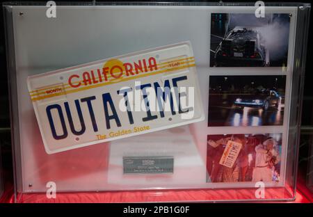 Back to the Future OUTATIME Number plate Stock Photo - Alamy