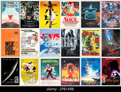 Collection of old real movie posters and authentic vintage cinema ...