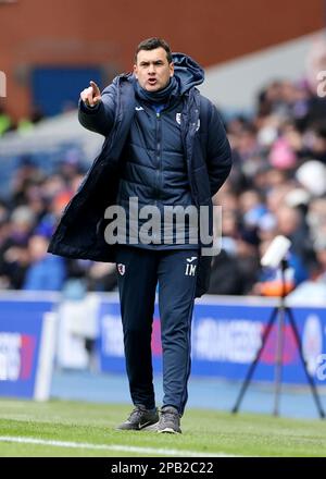 Raith Rovers manager Ian Murray during the Cinch Premiership play off ...