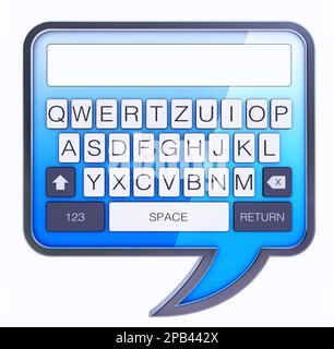 3D rendering of a text message concept Stock Photo - Alamy