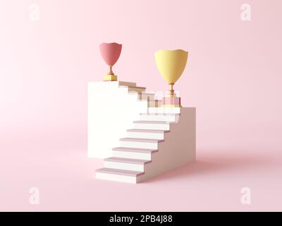 3d golden ladder Stock Photo - Alamy
