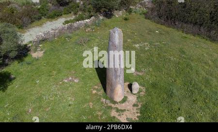 Menhir megalith stone in Sardinia Sardegna Italy big megalith stone ...