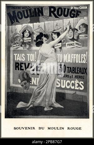 Moulin Rouge Cabaret Vintage 1900s Performance Poster ' Les Jolies de ...