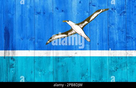 Flag of Midway Atoll on a textured background. Concept collage Stock ...