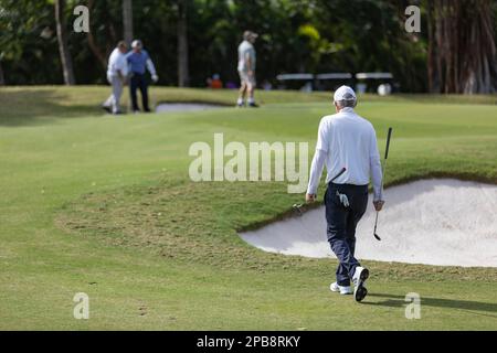 Men playing golf at Trump National Doral Golf Course, Miami, Florida ...