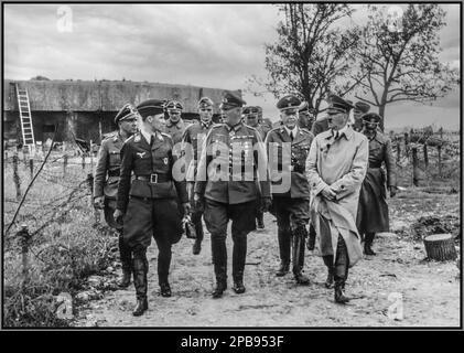 Adolf Hitler with other Wehrmacht officers at the Siegfried Line, 1939 ...