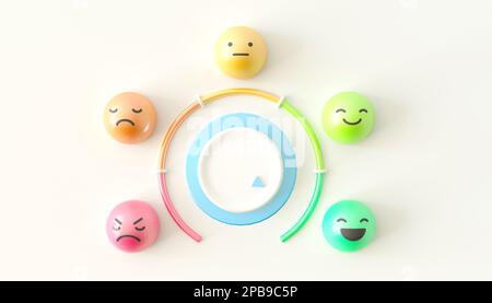 Service rating scale, emoji balls. Customer feedback, review, or rating ...